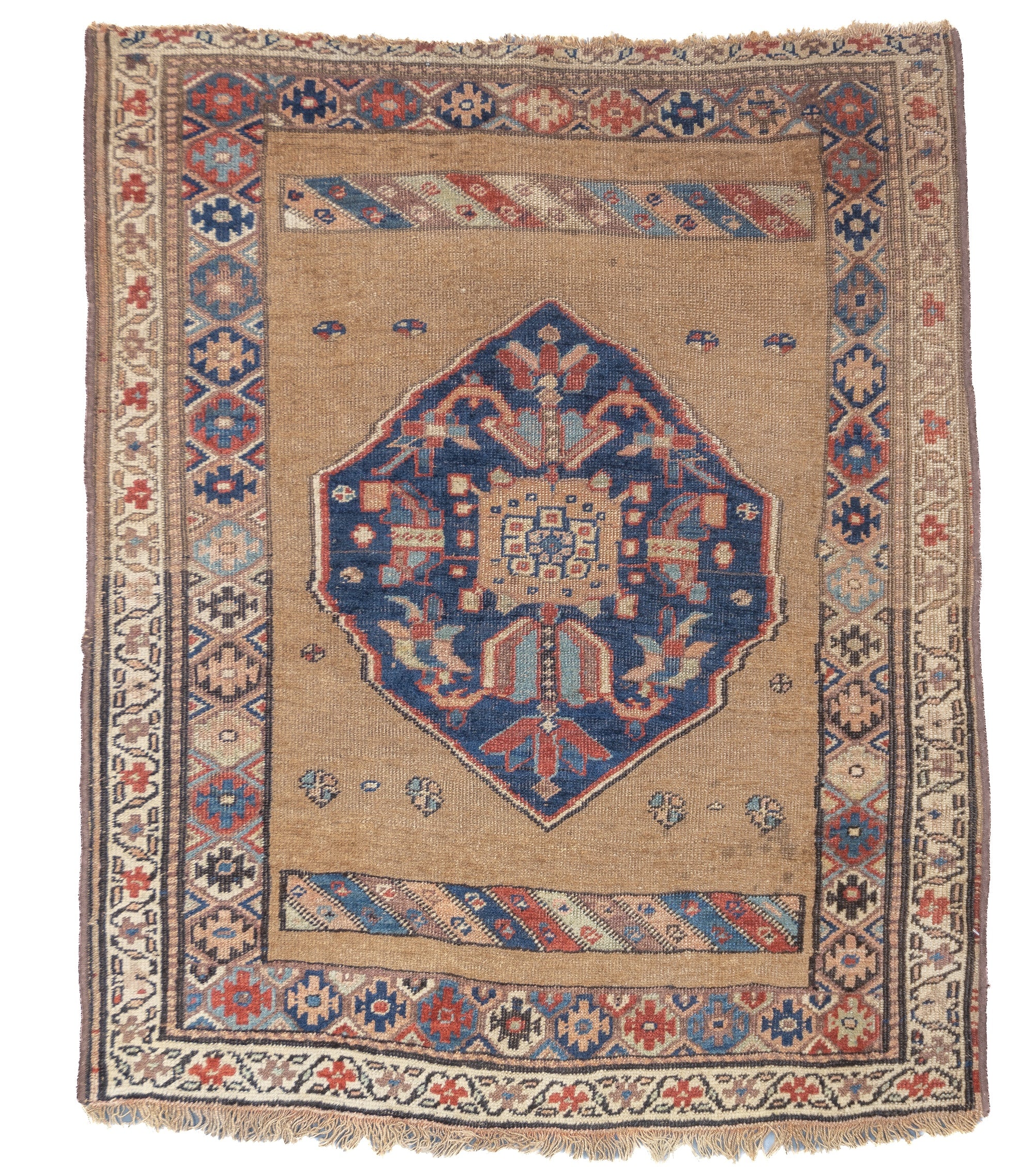 Antique Persian Bijar Wool Foundation Rug 3'7'' x 4'4'' – Victor Gallery
