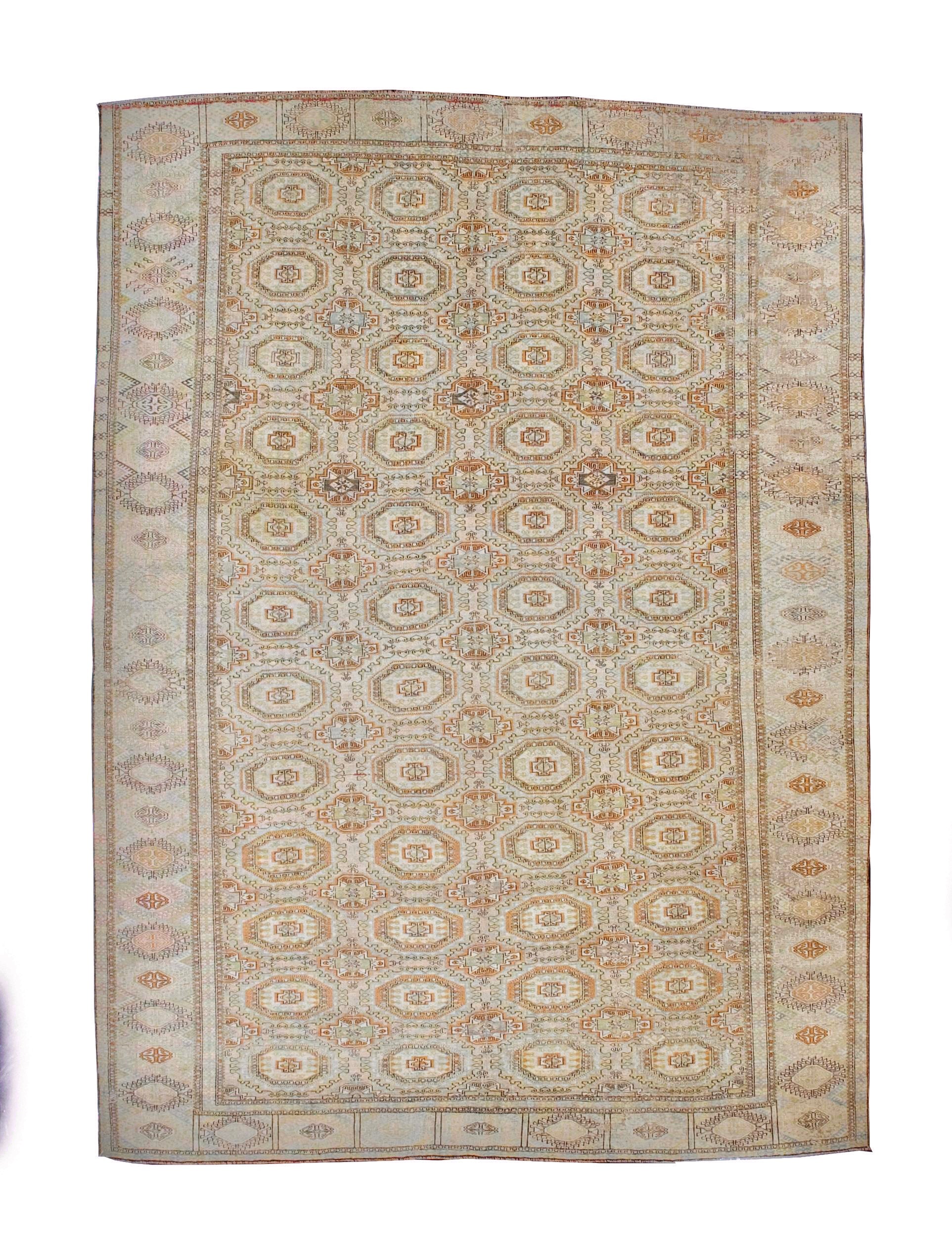 Fine Mid Century Bokara Design Rug 7'0" x 9’9" – Victor Gallery