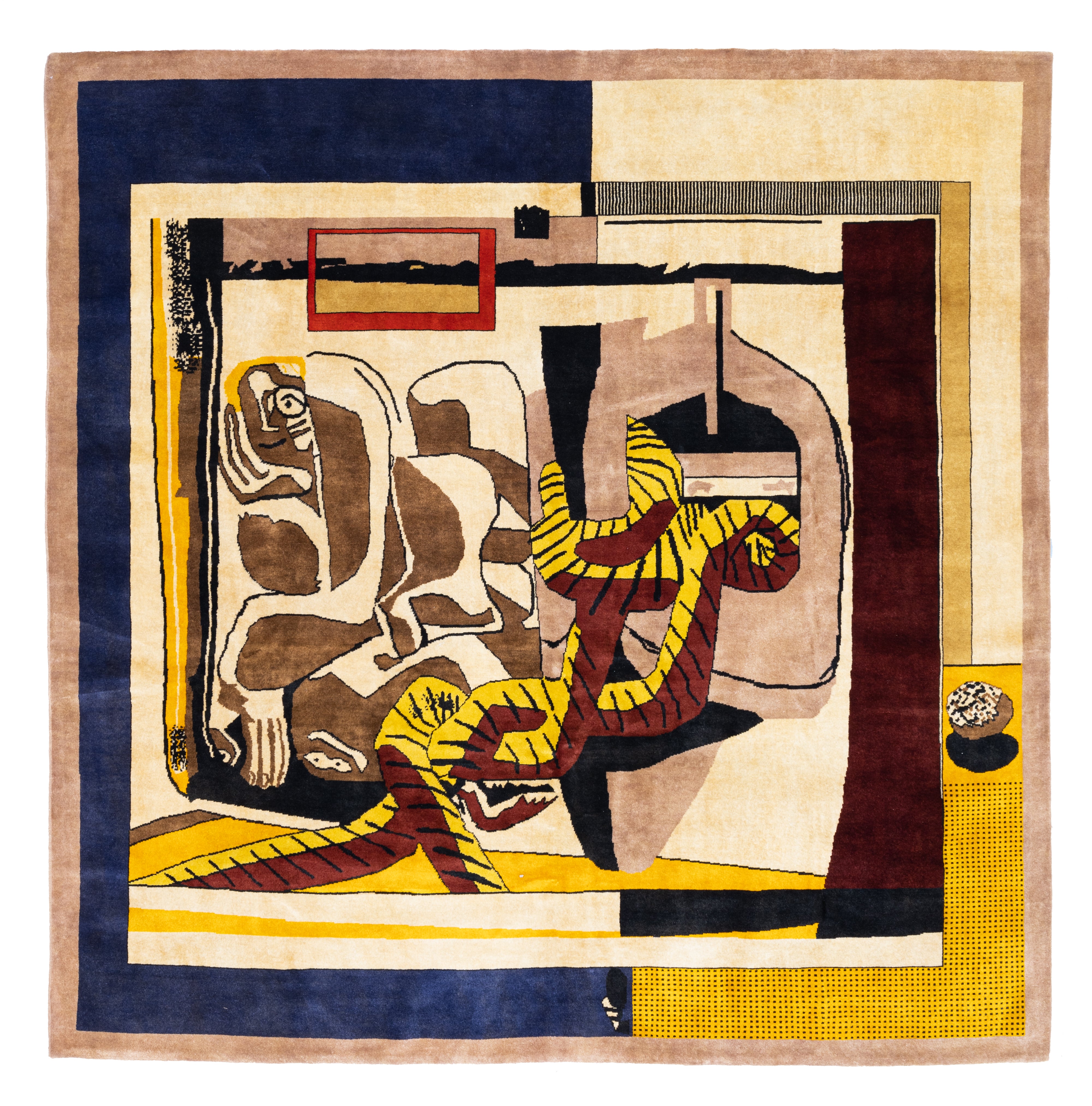 Fine Mid Century French Artistic Wool Rug 8'1'' x 8'2'' – Victor Gallery