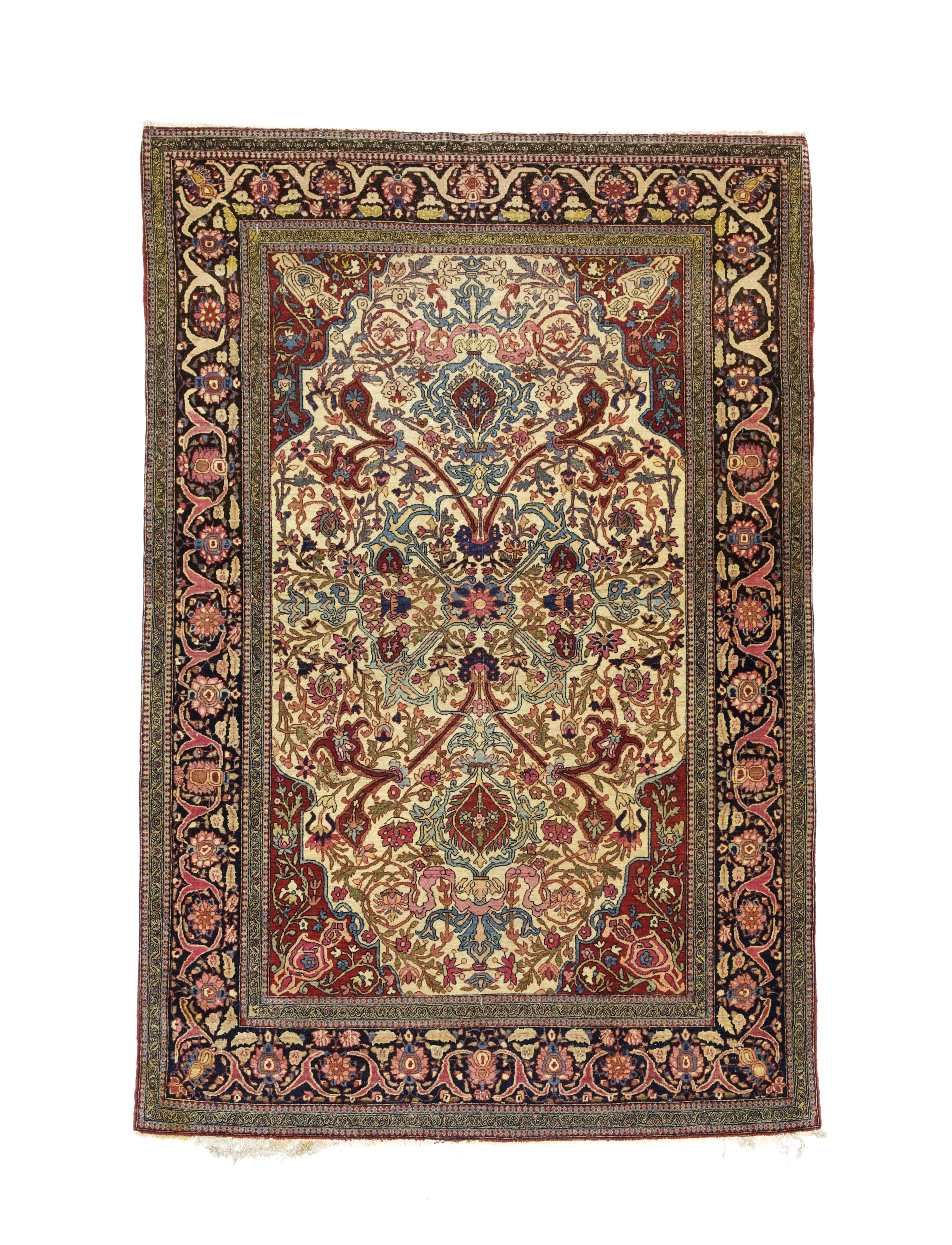 Antique Persian Tehran Rug 4’8" x 7’2” – Victor Gallery