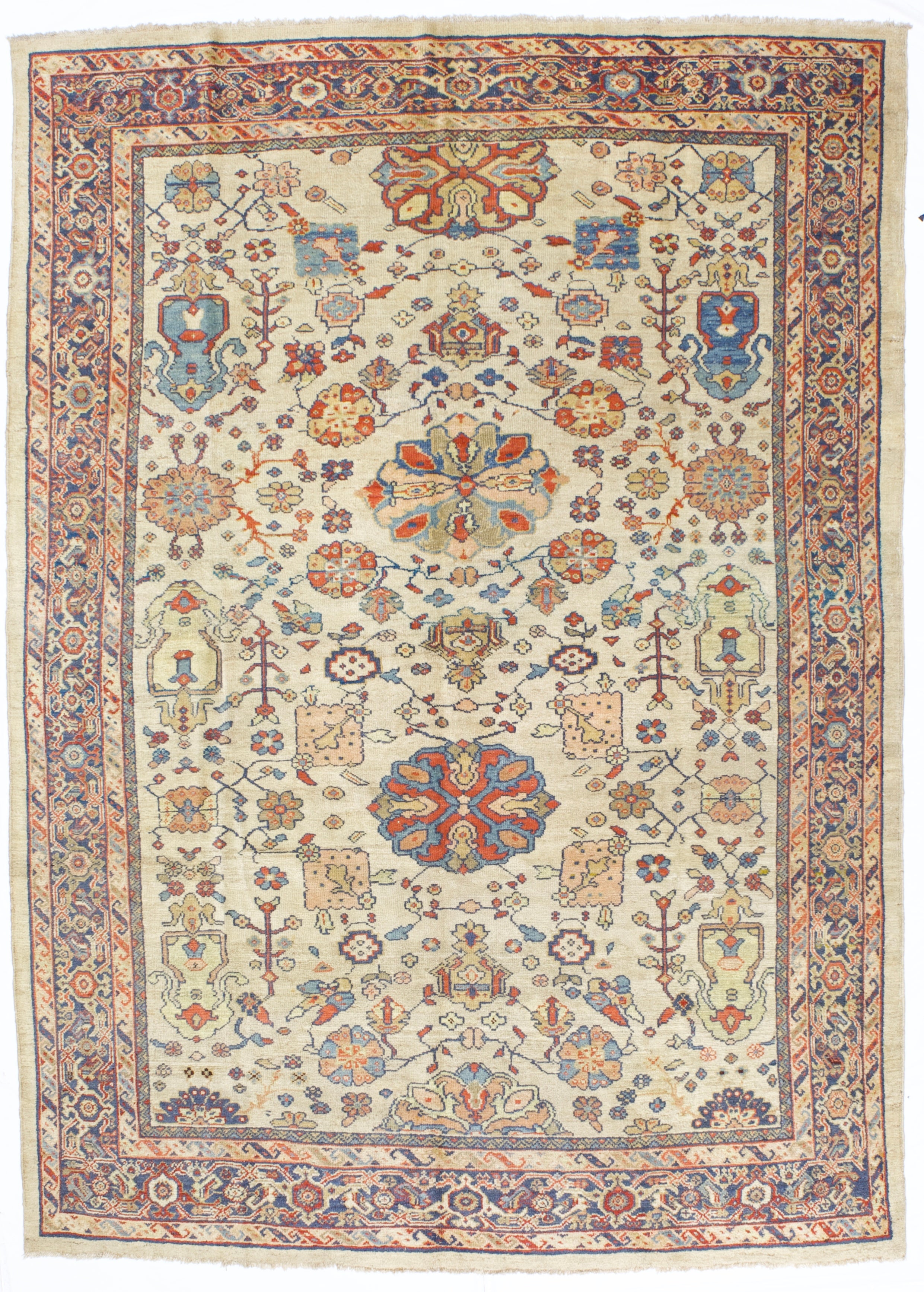 Antique Persian Sultanabad Mahal Rug 7’2" x 10’1” – Victor Gallery