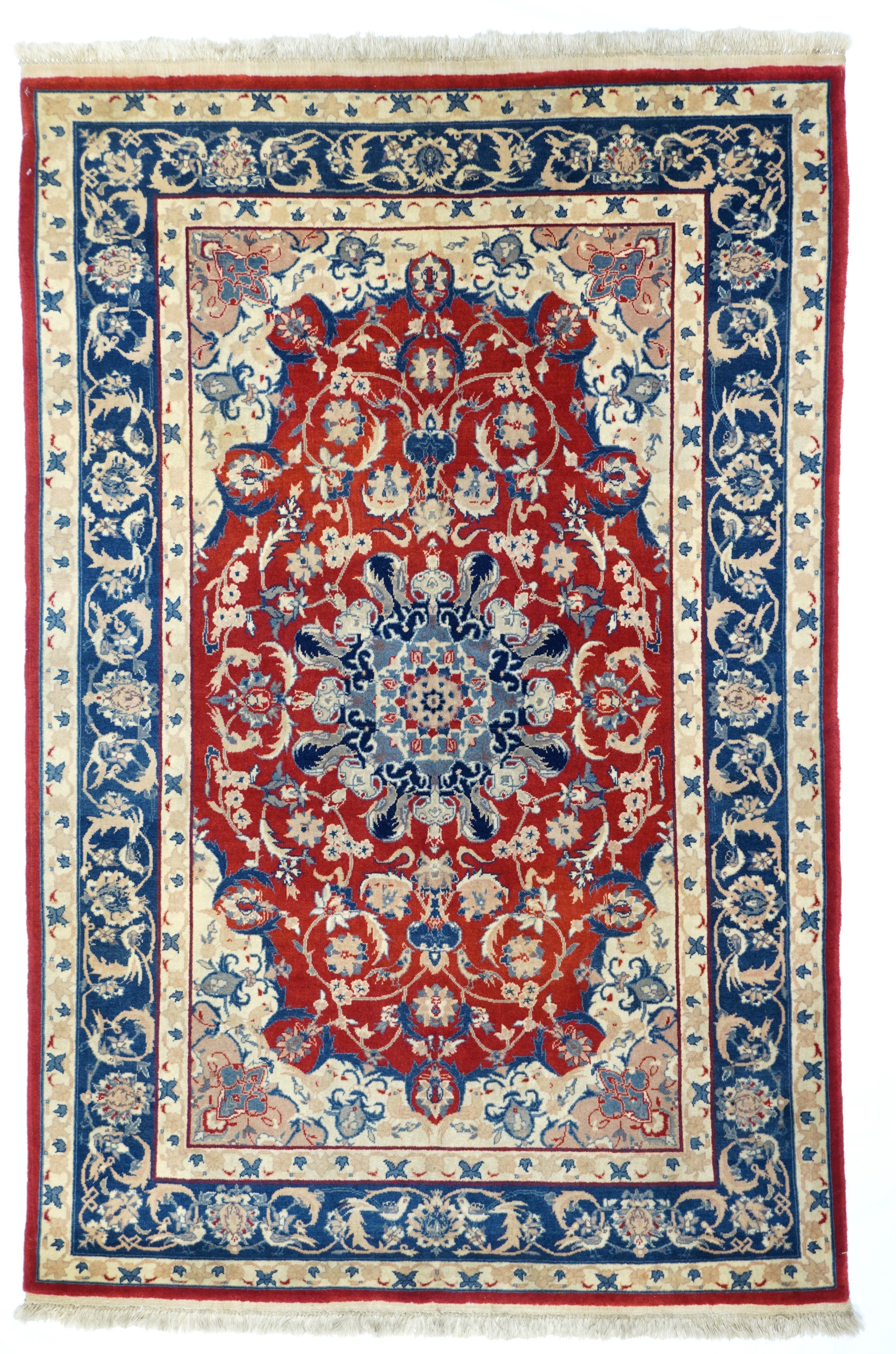 Vintage Persian Isfahan Rug 4'0" x 6'0" – Victor Gallery