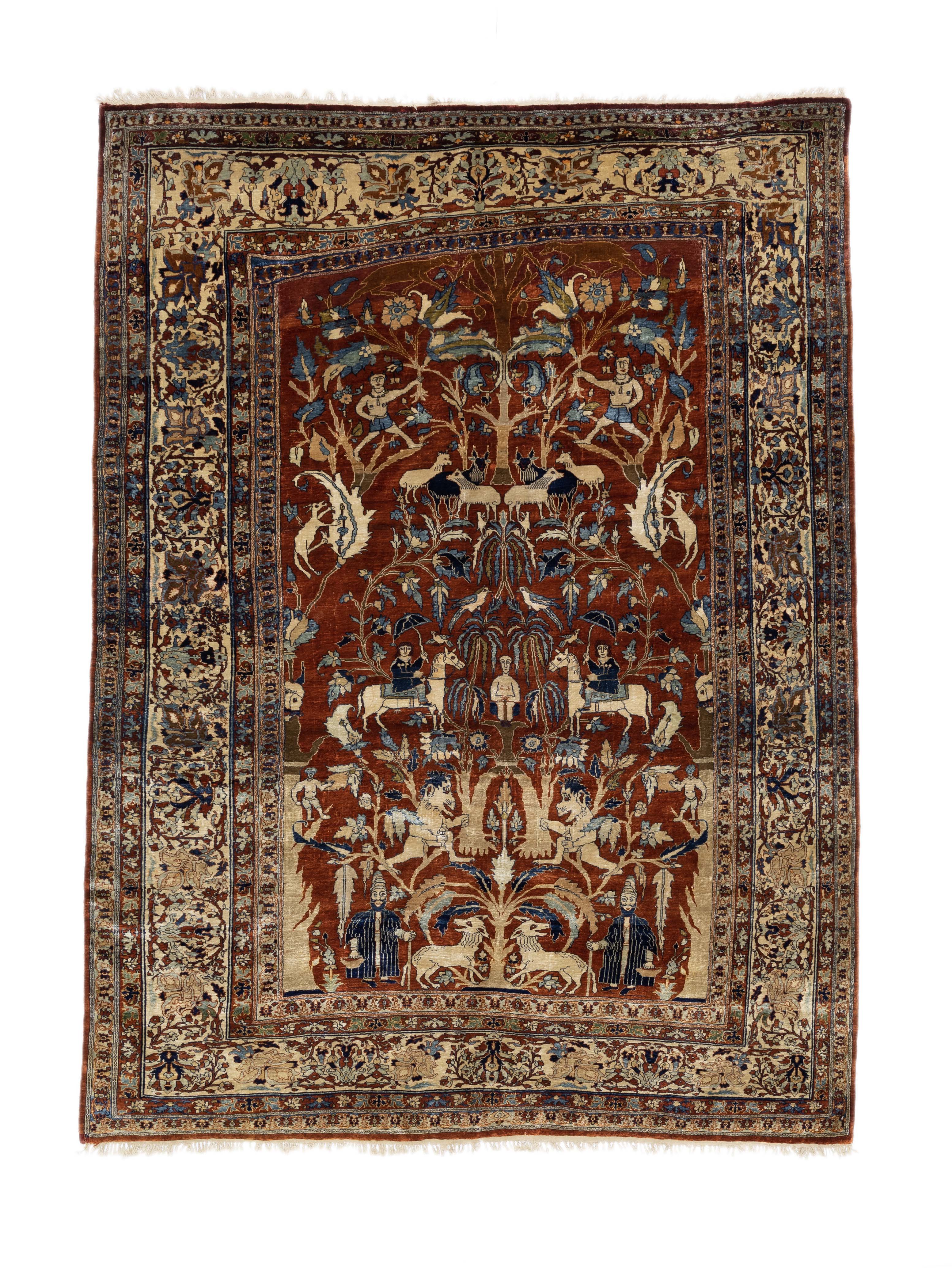 Antique Fine and Rare Persian Heriz Rug 5'4" x 7’9" – Victor Gallery